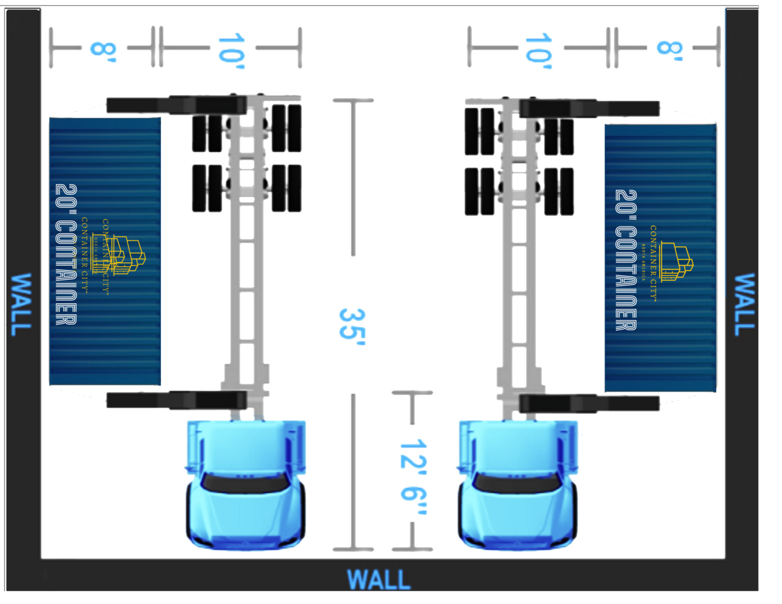 40′ New High Cube Side Open Container | One-Trip Side Load Container
